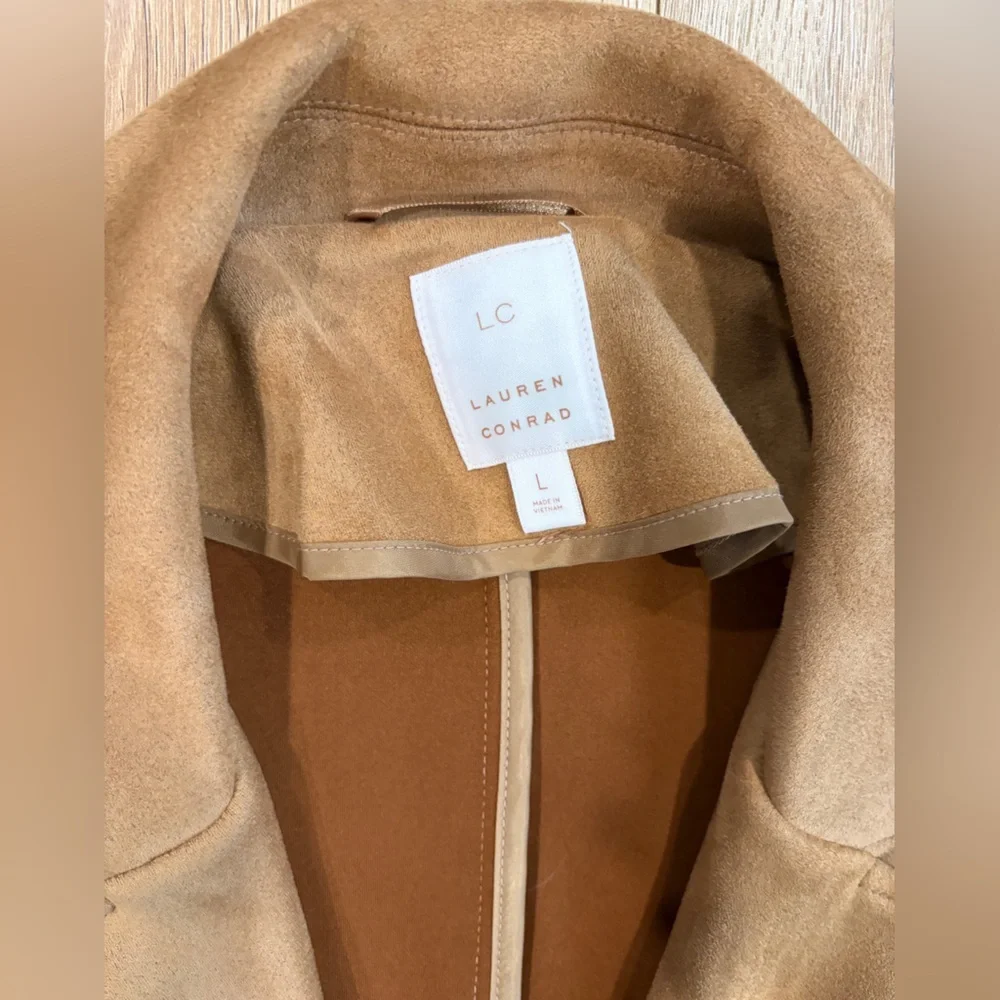 LC Lauren Conrad | Jackets & Coats | Lauren Conrad Camel Faux Suede ...